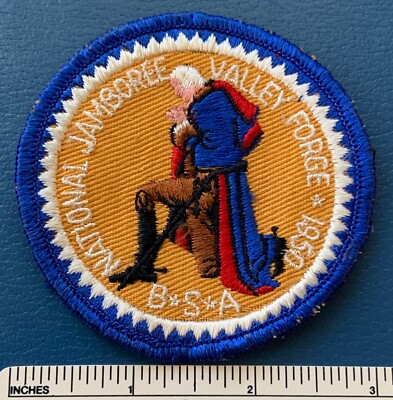 Vintage 1950 NATIONAL JAMBOREE Boy Scout Participant PATCH Valley Forge ...