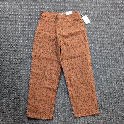 ☀️(4) Universal Thread Womens Brown leopard Print Straight Pants Size 4 ...