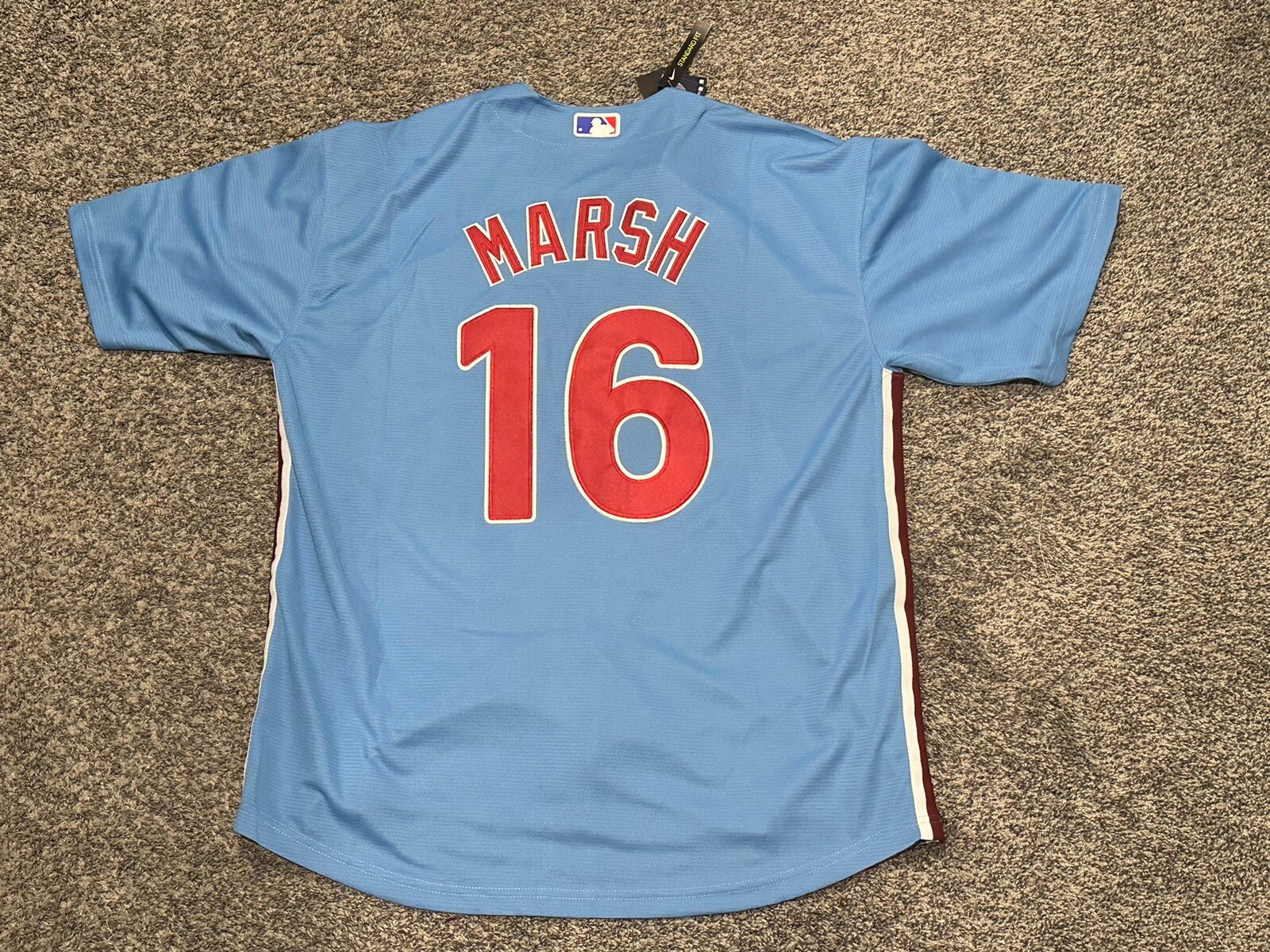 NWT Men’s Nike Brandon Marsh #16 Powder Blue Jersey 3XL | eBay