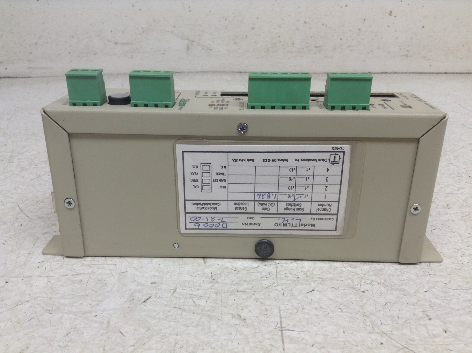 Toledo Transducers TTLM-1-255K I/O Load Module TTLM1255K (OK) | eBay