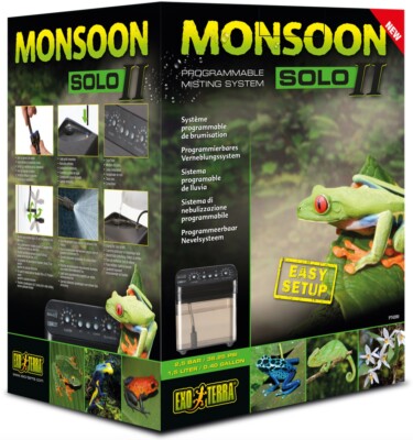 Exo Terra Monsoon Solo II Misting Humidifier System - Reptile Frog ...