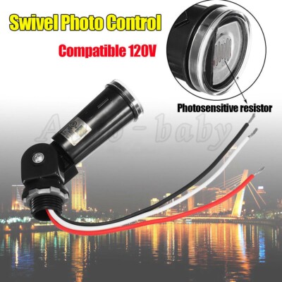 LED 120V Dusk-Dawn Outdoor Swivel Photo Cell Light Control Photocell ...