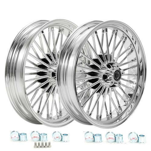 18X3.5 Fat Spoke Wheels Rims for Harley Softail Heritage Classic Fatboy ...