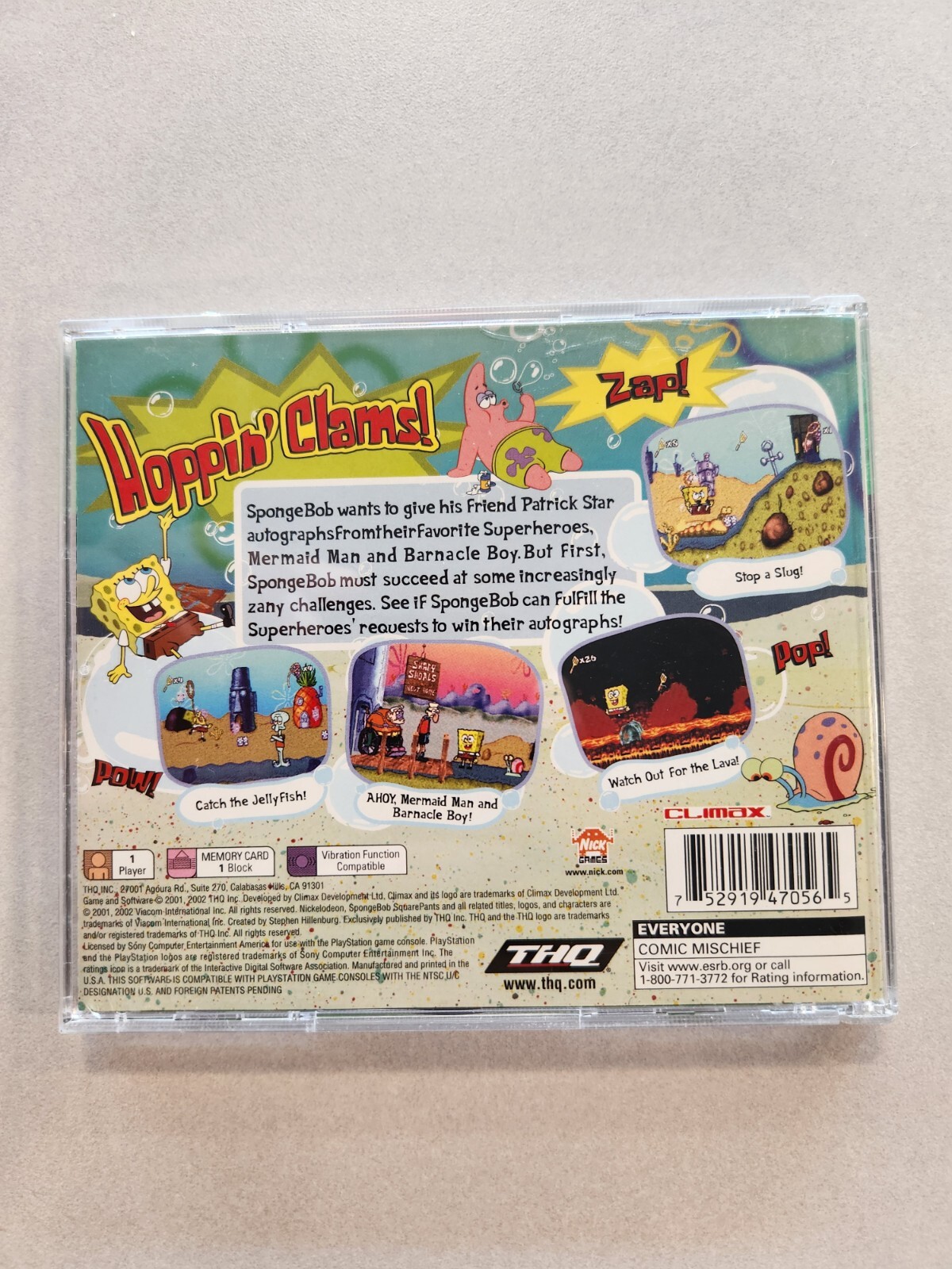 SpongeBob SquarePants: SuperSponge (Sony PlayStation 1, 2001) PS1 ...