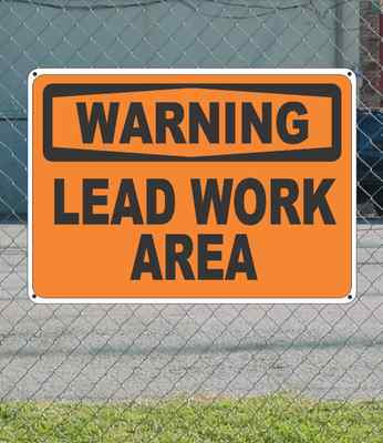 WARNING Lead work Area - OSHA Safety SIGN 10" x 14" | eBay