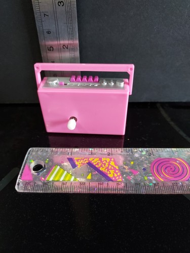 Barbie Vintage Pink Wind-Up Boombox Radio Cassette-Working K | eBay