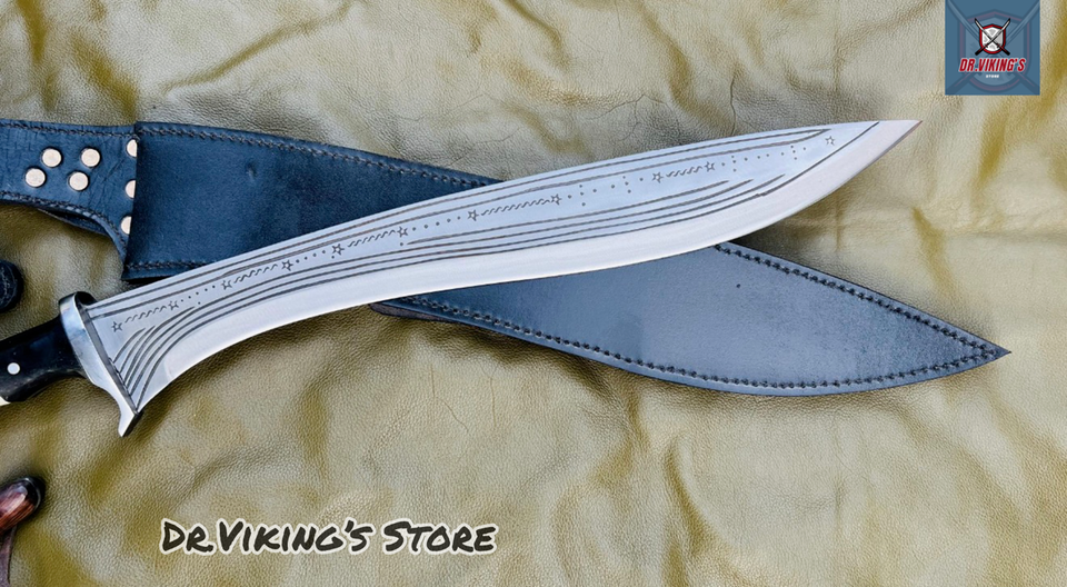 Custom Handmade High Carbon Steel Falcata Kopis Sword with Leather ...