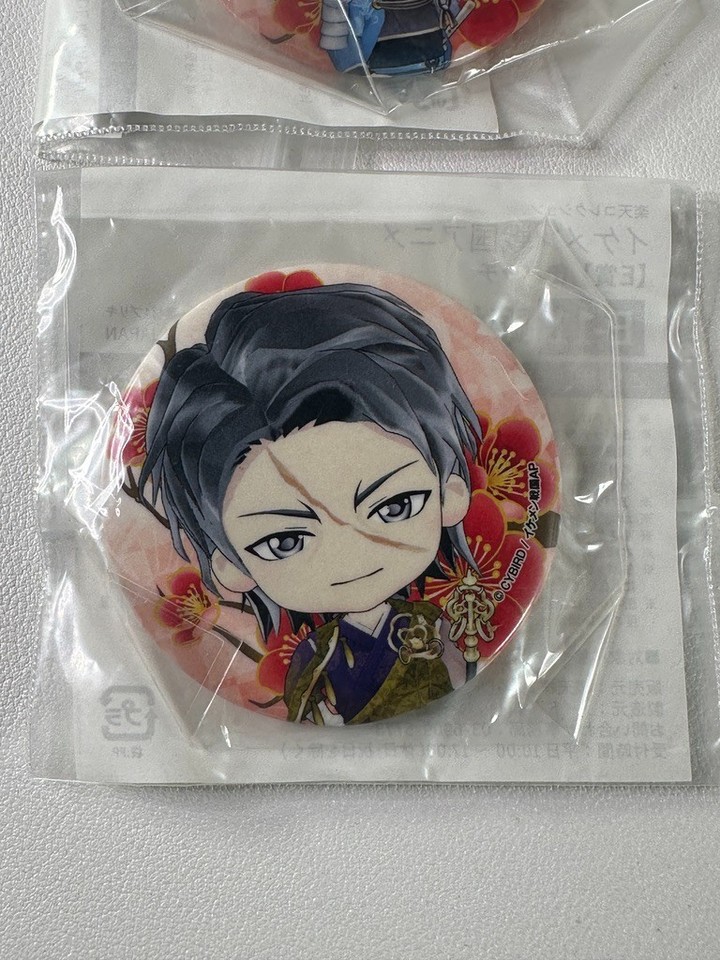 Ikemen Romances Across Time Can Badge Set Kennyo Mitsuhide | eBay