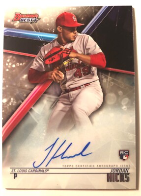 2018 Bowman's Best JORDAN HICKS B18-JH Auto Autograph RC SF Giants ...
