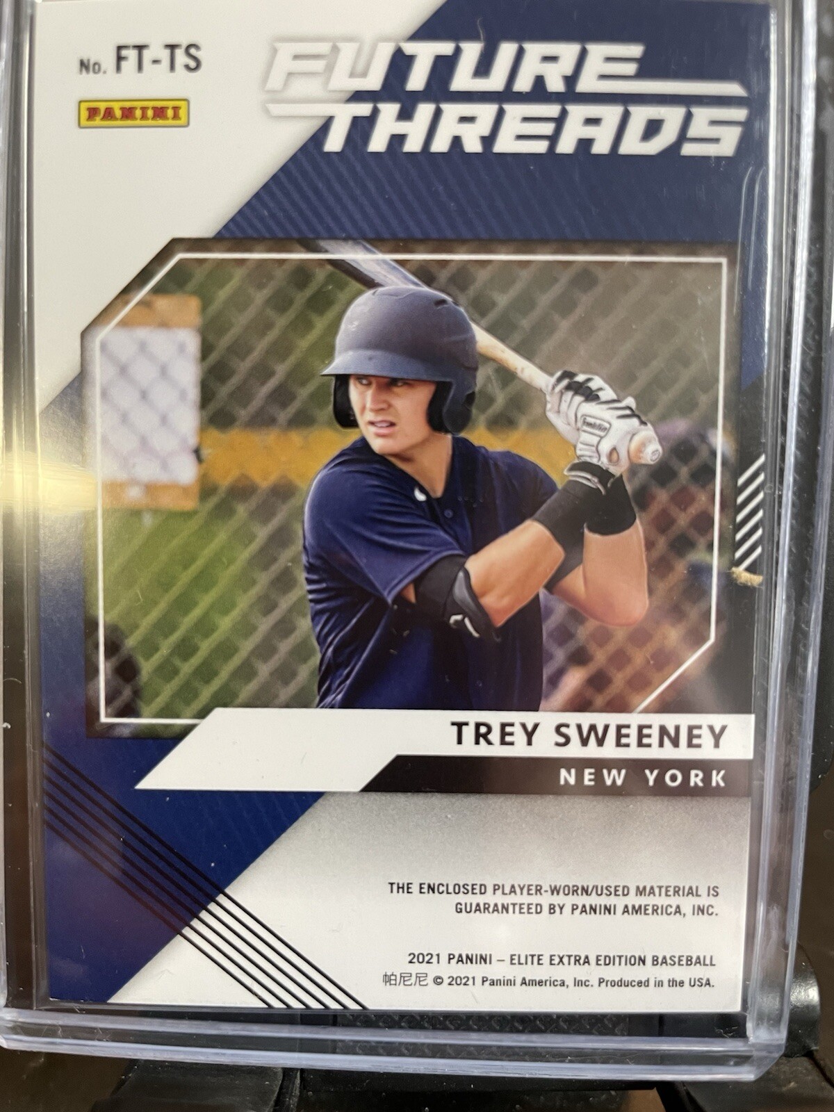 2021 Panini Elite Extra Edition - Future Threads Trey Sweeney #FT-TS ...