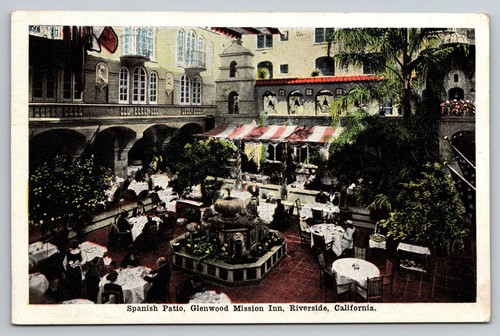 Riverside California Glenwood Mission Inn Spanish Patio Posted 1923 ...