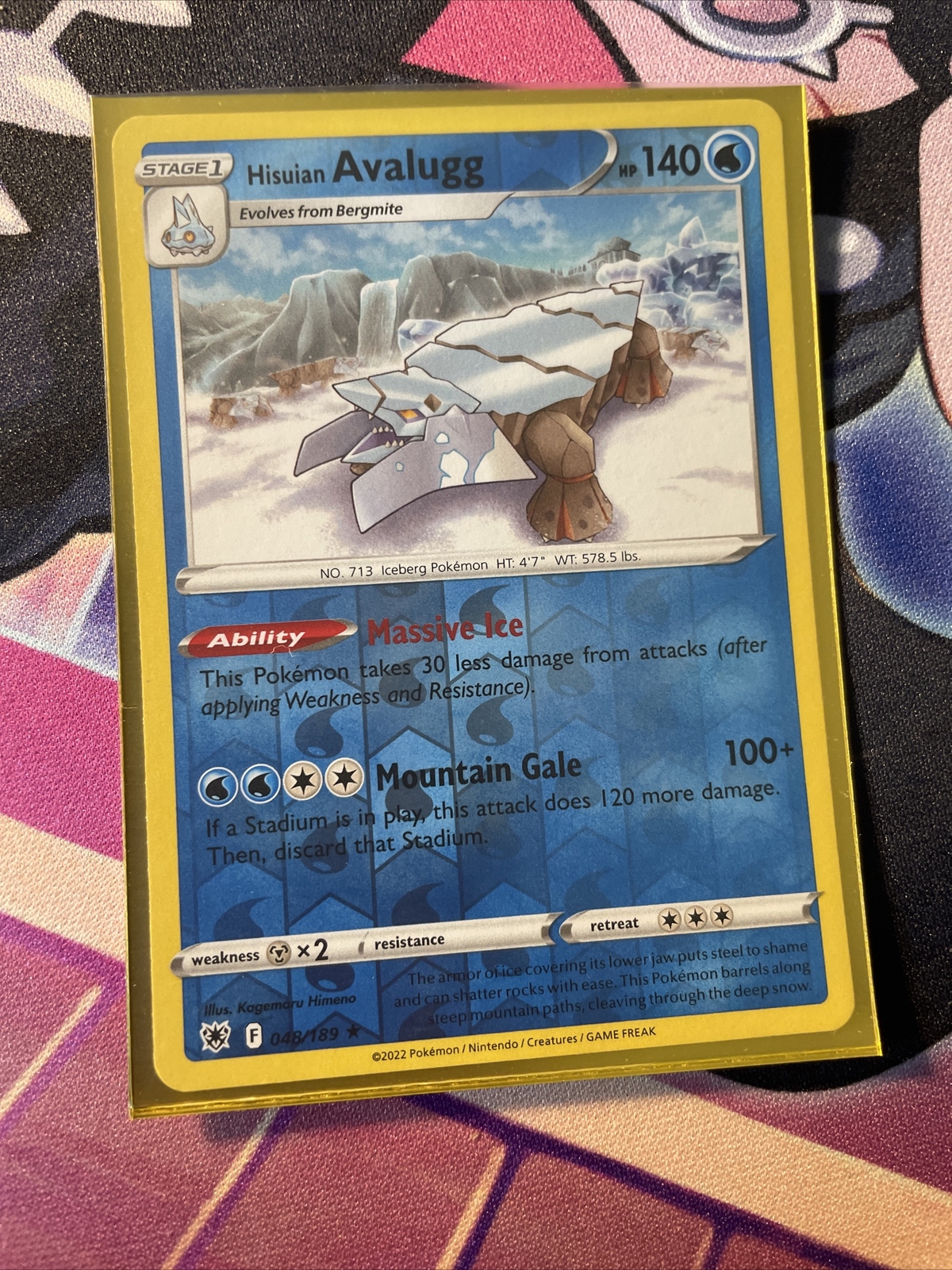 048/189 Hisuian Avalugg : Rare Reverse Holo - Pokemon TCG Card Astral ...