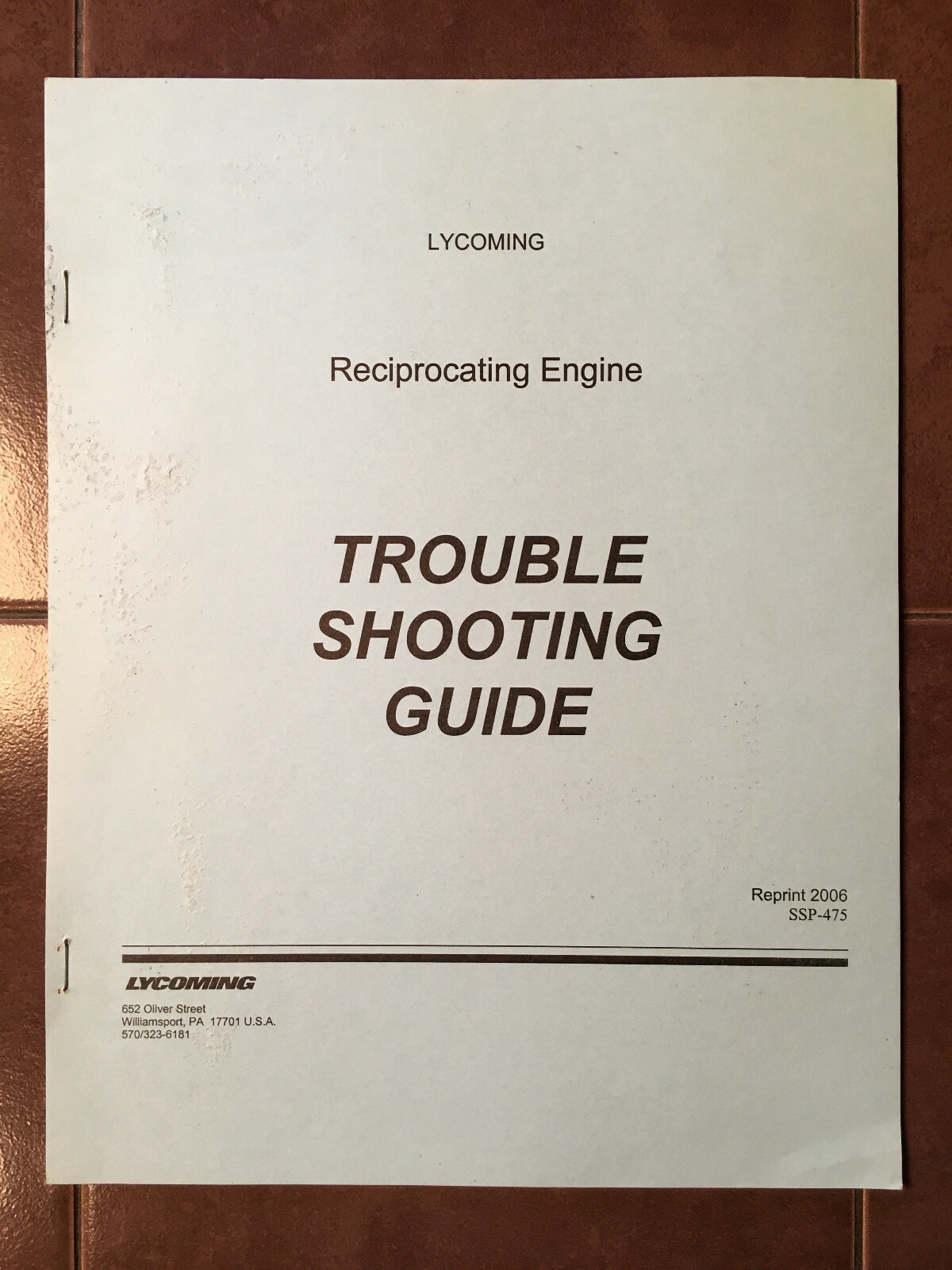 Lycoming Reciprocating Engine Trouble-Shooting Manual | eBay