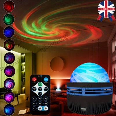 Mini LED Northern Lights Aurora Galaxy Projector Vortex Hole Night ...