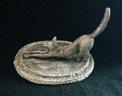 2 Pc Pewter Cat Kitten on Rug Kitty Silver Metal Figurine Statue Q | eBay