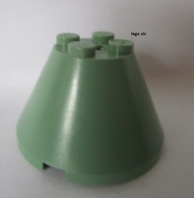 Lego 3943b Cone 4x4x2 Sand Green Harry Potter 4709 4757 4714 5878 4730 ...