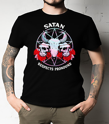 Satan Respects Pronouns shirt target Classic T-Shirt UNISEX ALL SIZE | eBay
