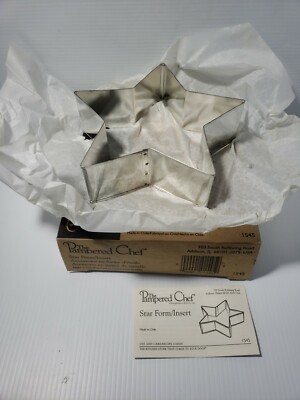 Pampered Chef #1545 Star Form Insert Springform Pan Mold - New in Box ...