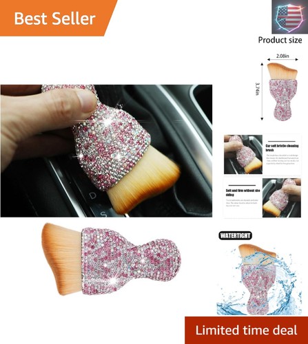 Car Detailing Cleaning Brush with Diamond, Bling Handle Soft Bristles ...