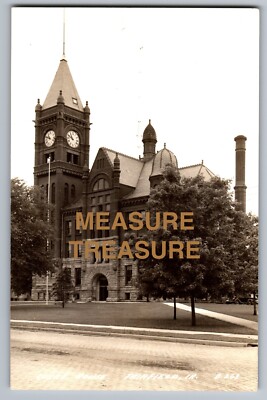 C.1940 RPPC FAIRFIELD, IA IOWA COURT HOUSE CLOCK PHOTO Postcard P67 | eBay