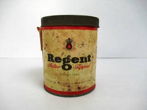 Antique Regent Cigarettes Advertising Tin Box With Original Label ...