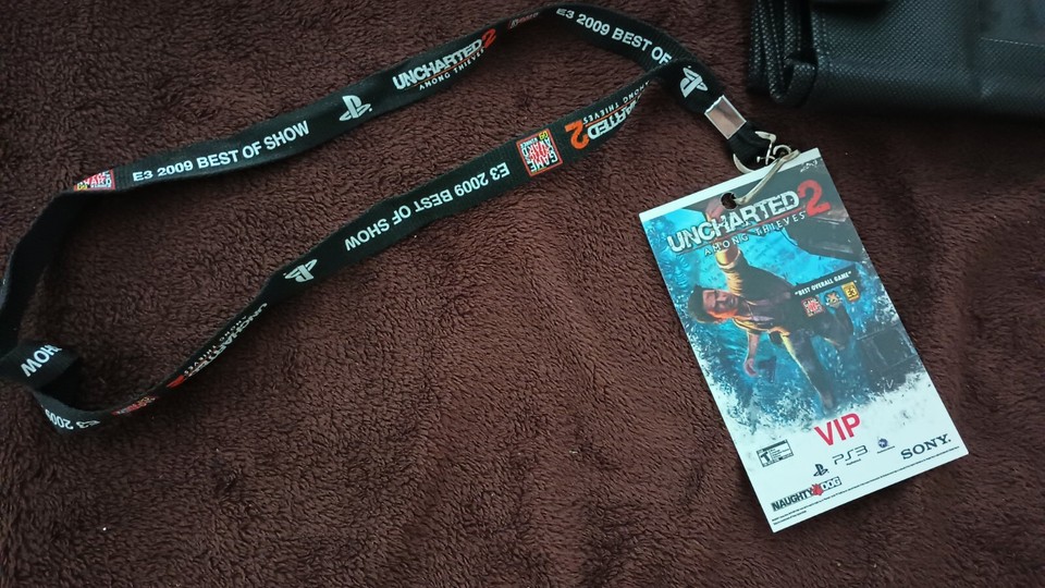 Sony PlayStation 3 PS3 Uncharted 2 T-Shirt Tote Bag Lanyard E3 VIP ...