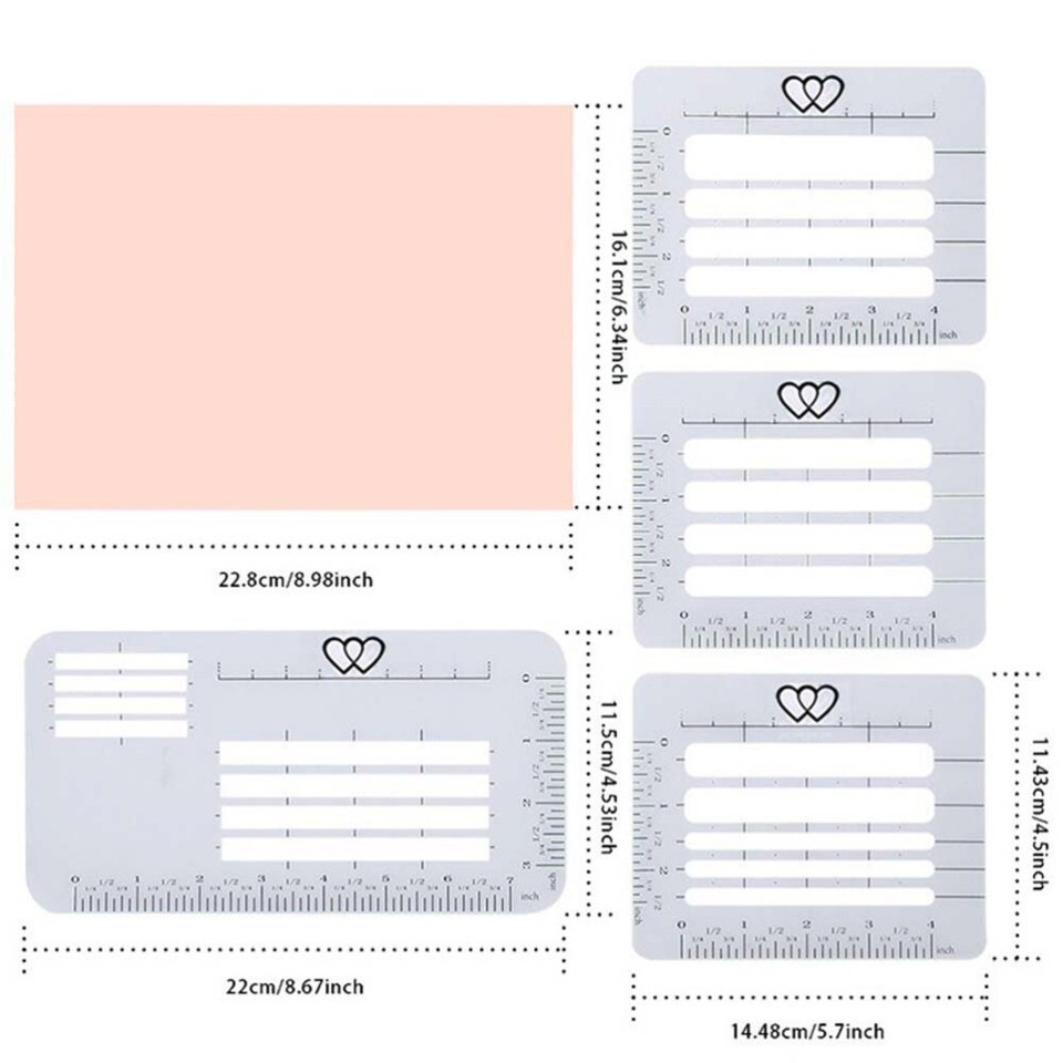 4PCS ruler envelope stencil Envelope Addressing Stencil Alphabet ...