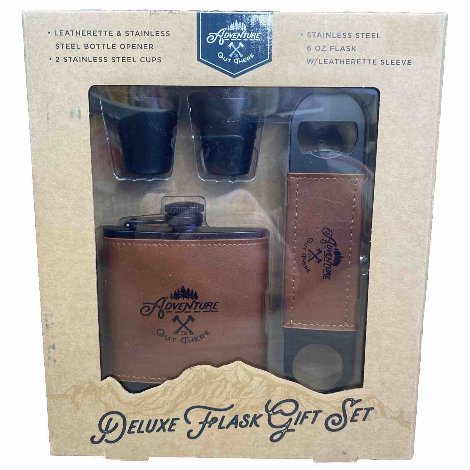 Adventure Is Out There DELUXE FLASK GIFT SET Drinkware Stainless 6 Oz 4 ...