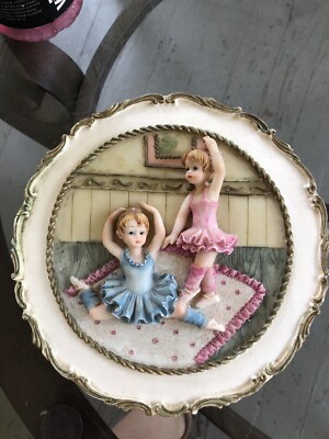 Montefiori Collection, Vintage Balerina Wall Plaque, Two Young Girls ...