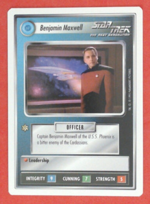 Star Trek CCG - Benjamin Maxwell - WB Premier Beta 1995 -R115 | eBay