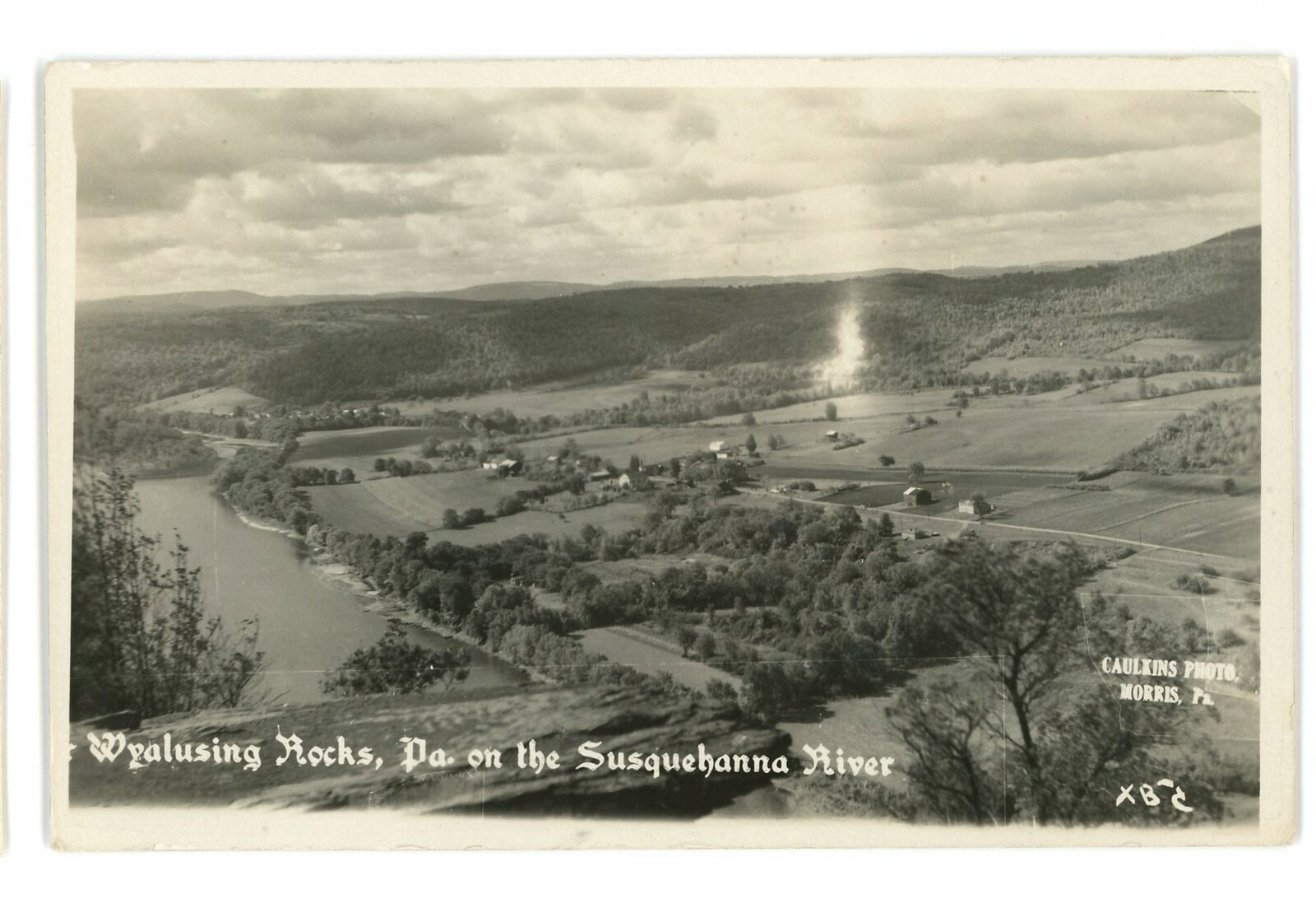 RPPC Aerial View WYALUSING ROCK PA Bradford County Real Photo Postcard ...