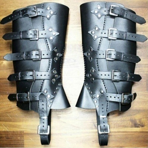 Medieval Viking Warrior Knight Leg Armor Greaves Boots Shoes Covern ...
