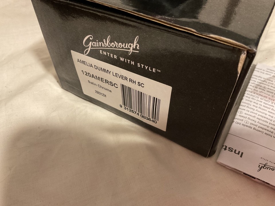 Gainsborough Amelia Dummy Door Lever Right Hand Satin Chrome 120AMERSC ...