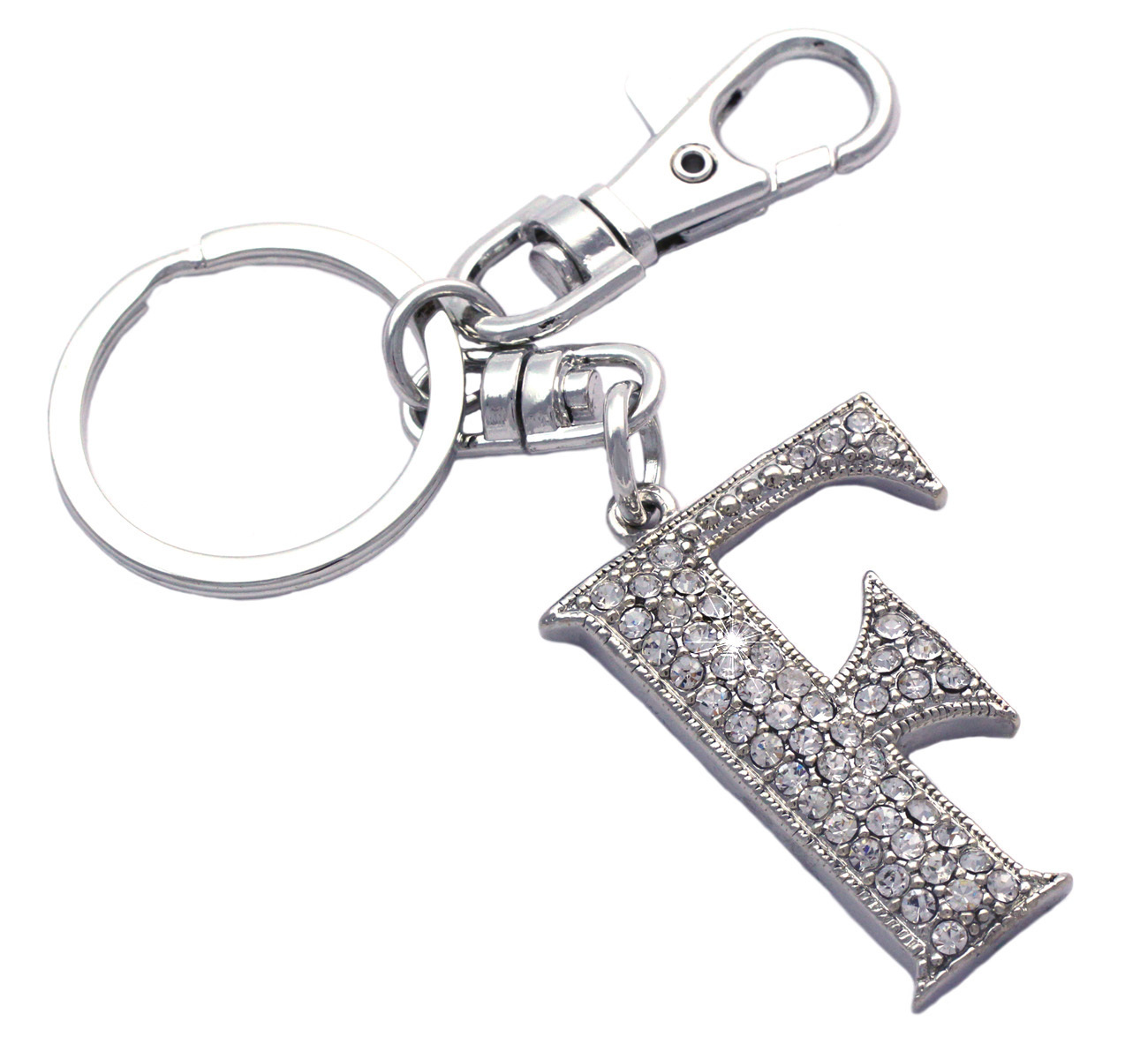 English Alphabet Letter Initial F Purse Charm Key Chain Birthday Gift ...