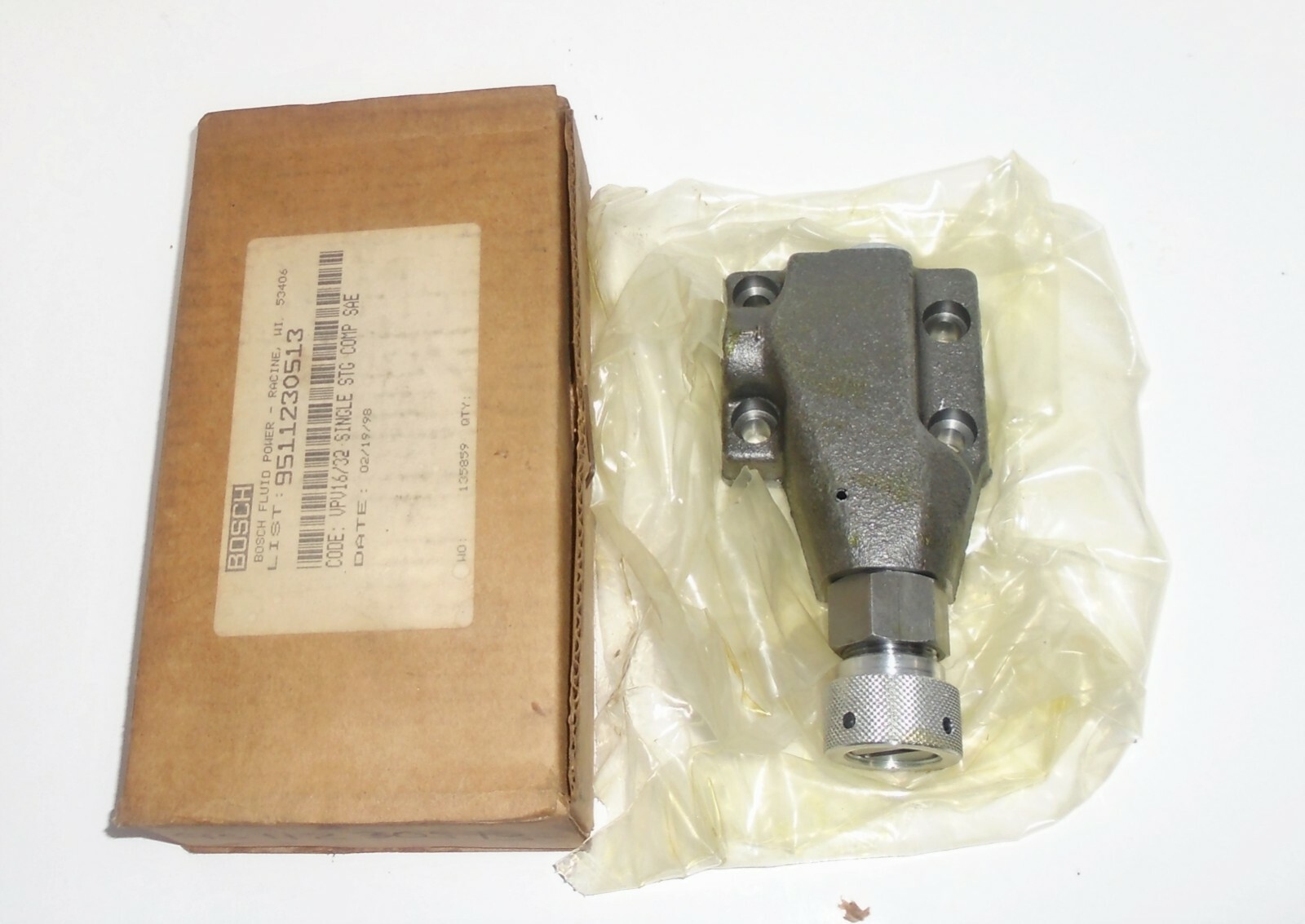 BOSCH REXROTH 9511-230-513 9511230513; VPV16/32 SINGLE STAGE ...