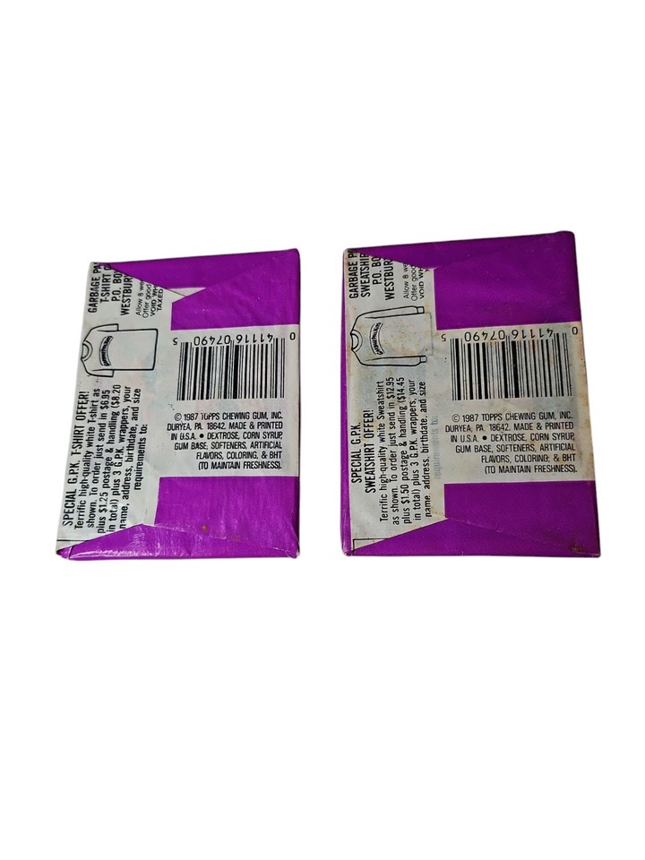 2 GARBAGE PAIL KIDS SERIES 7TH 1987 PACK FACTORY SEALED 5 STICKERS | eBay