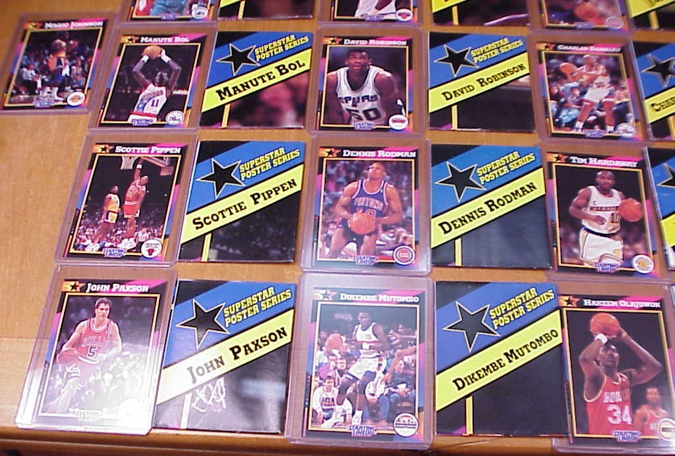1992 BASKETBALL SLU STARTING LINEUP SET LOT KENNER CARDS POSTERS EX/NM ...