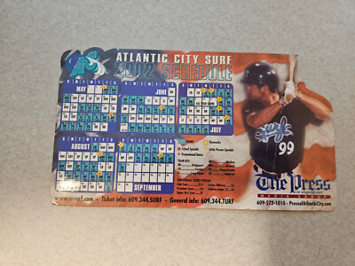 MS20 Atlantic City Surf 2002 Minor Baseball Magnet Schedule - The Press ...