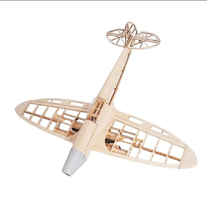 WWII British Spitfire Fighter Balsa Wood Aircraft KIT RC Model Skin ...