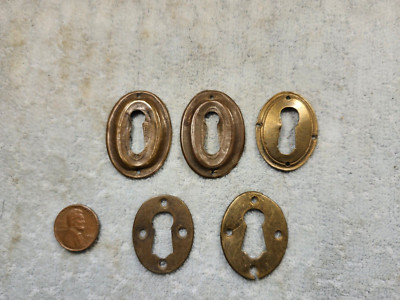 Oval Keyhole Escutcheons Brass Assortment Period | eBay