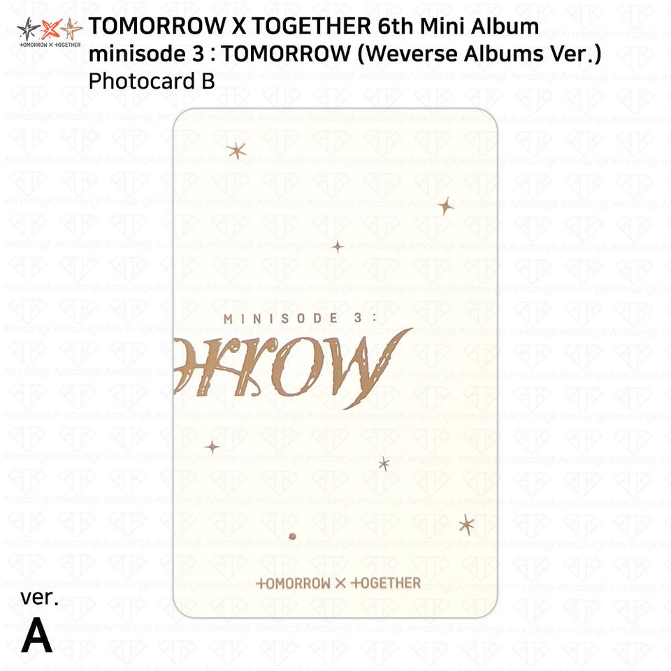 TXT Tomorrow X Together minisode 3: TOMORROW Photocard Postcard Poster ...