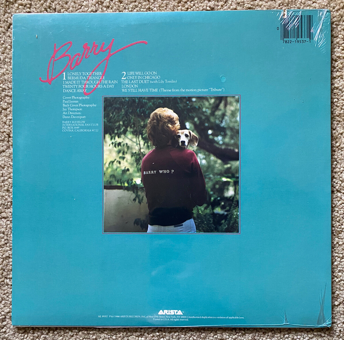 Barry Manilow Barry (1980) Vinyl, LP, Album" for sale online | eBay
