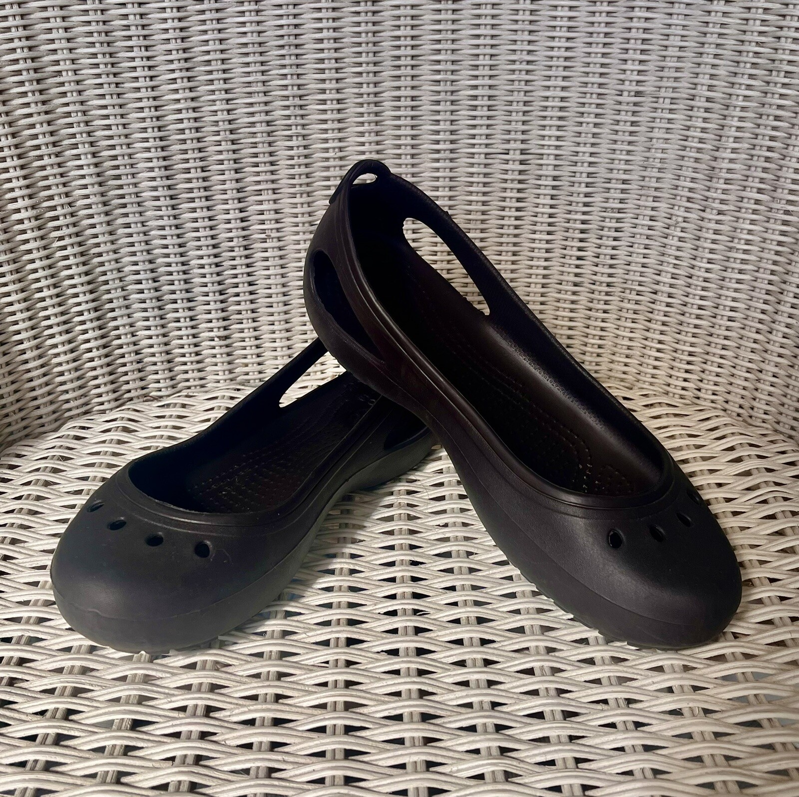 Crocs Kadee Ballet Flats Chocolate Brown Slip On Shoe… - Gem