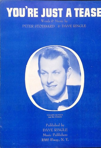 You're Just A Tease Sheet Music Vaughn Monroe Peter Stoddard Dave ...