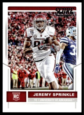 2017 Score Jeremy Sprinkle Rookie G74 Arkansas Razorbacks #415 | eBay
