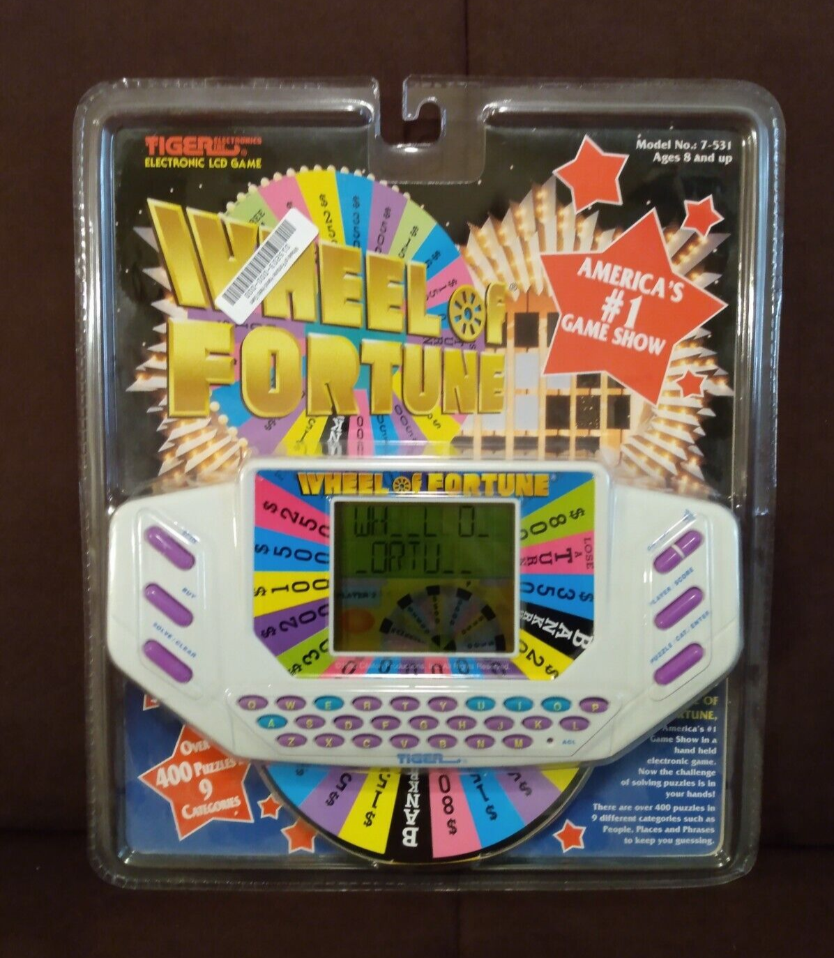 Wheel Of Fortune Handheld Video Game 1996 Tiger Electronics New Sealed ...