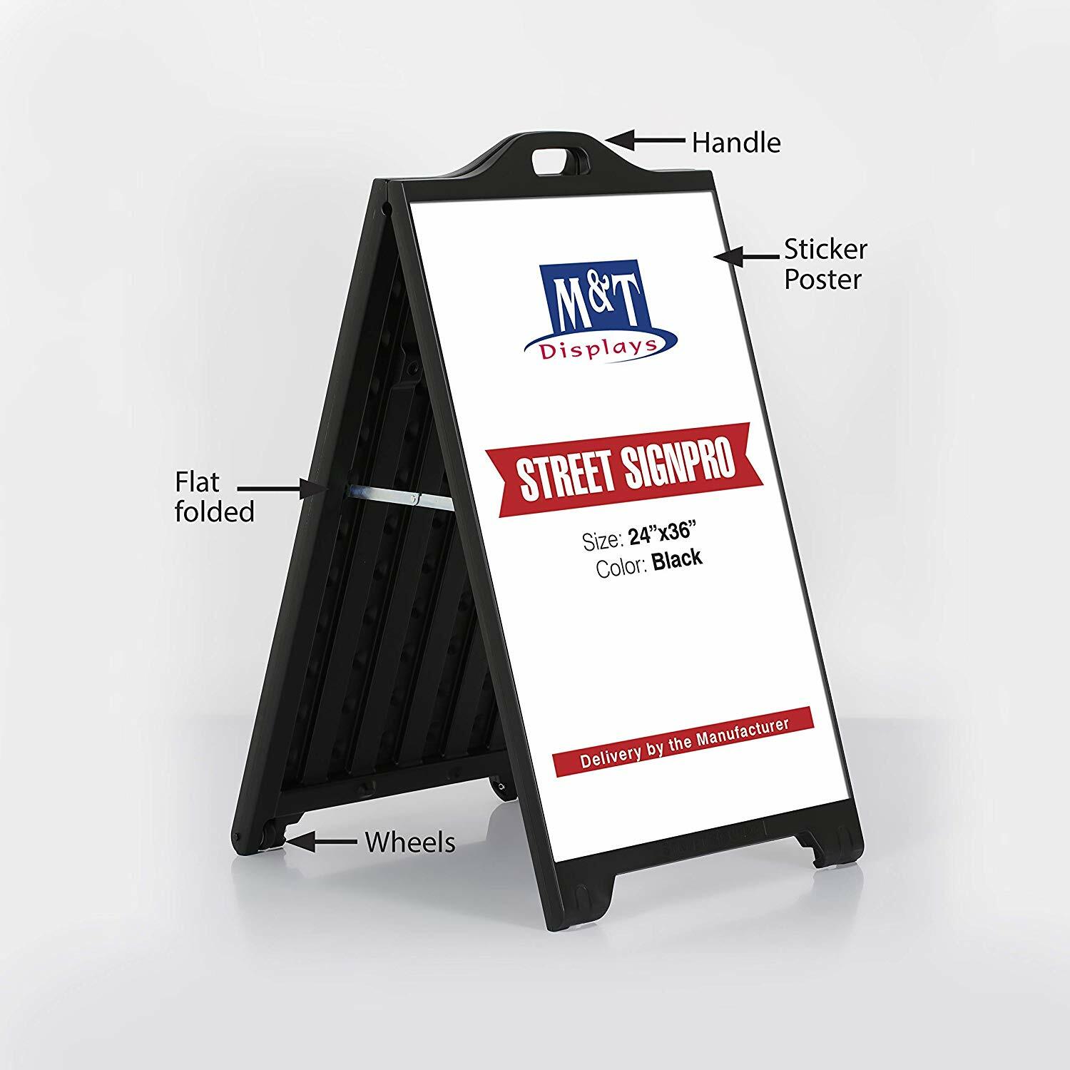 Sandwich Board A-Frame Double Sided Outdoor Sidewalk Sign Holder 24x36 ...