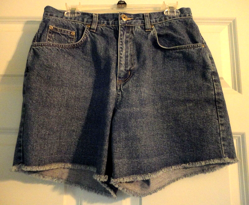 Woman Shorts Crazy Horse Jean Cut Offs Size 12 High Rise Liz Claiborne ...