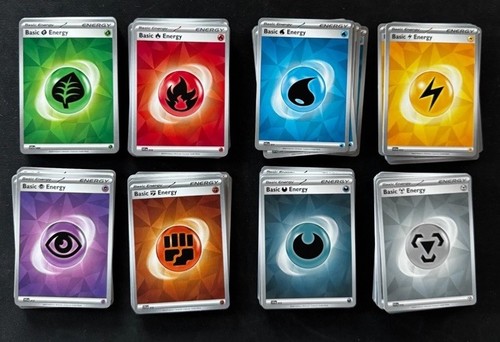 Pokemon 120 Basic Energy Cards - Bulk Lot - 15 of Each Type | eBay