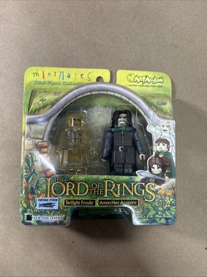 Lord Of The Rings Minimates Twilight Frodo & Amon Hen Aragorn 2004 Mini ...